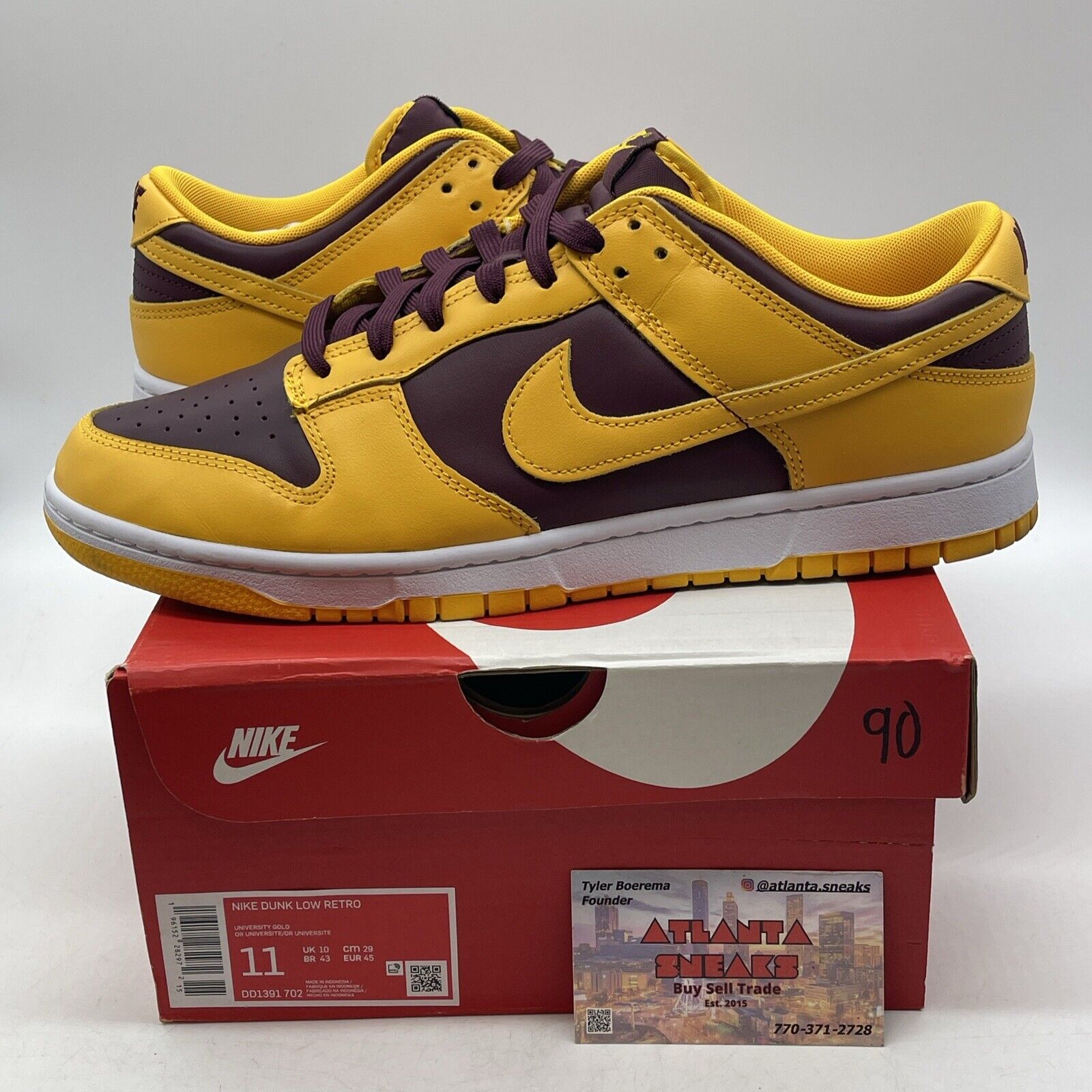 Size 11 - Nike Dunk Low Retro Arizona State Sun Devils 2022 White (DD1 ...