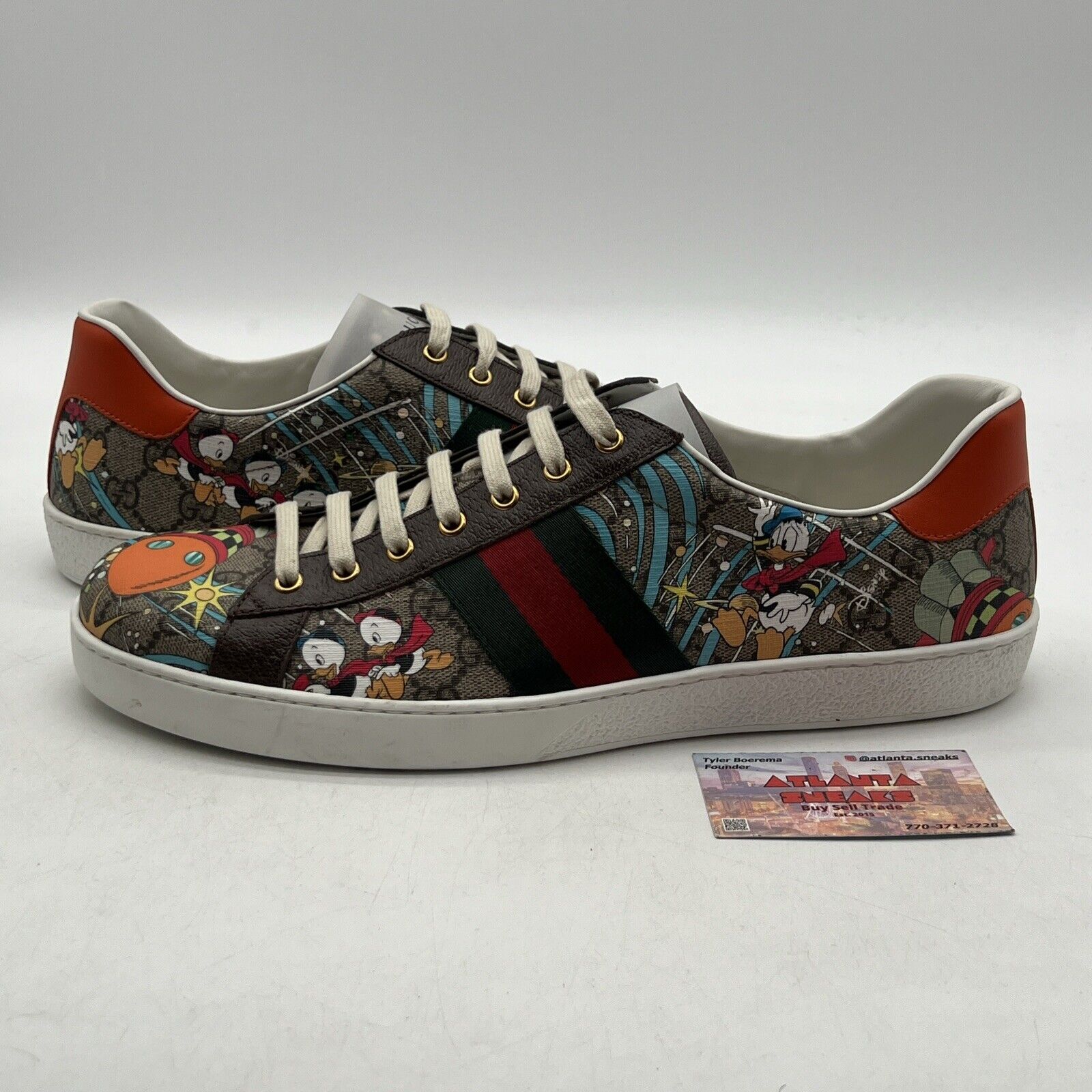 Size 14 - Gucci Disney Collection Donald Duck Huey Dewey & Louie sneak ...